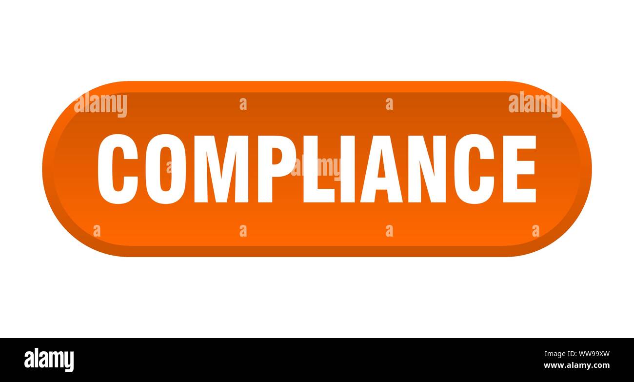 compliance button. compliance rounded orange sign. compliance Stock ...