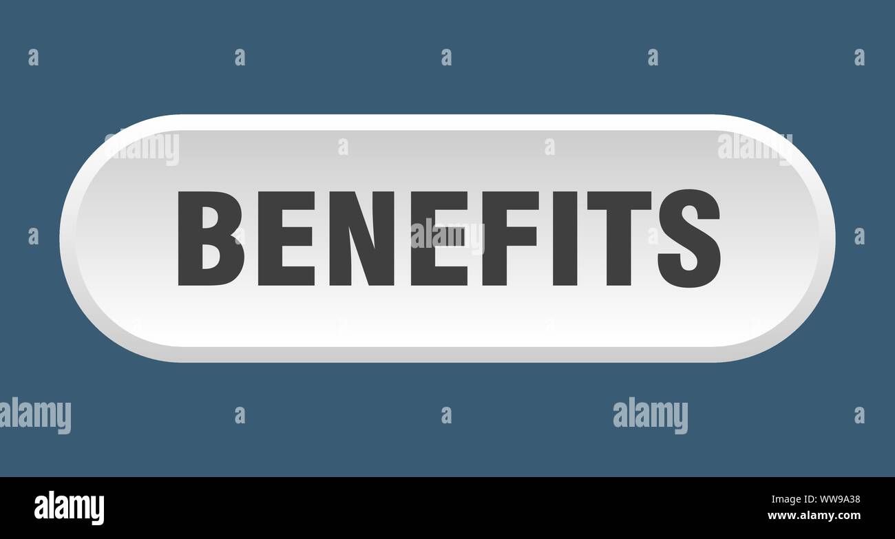 benefits button. benefits rounded white sign. benefits Stock Vector ...