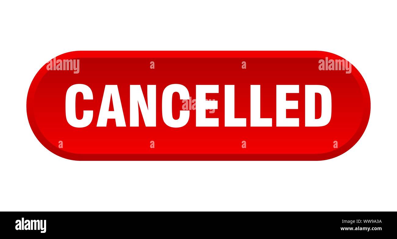 cancelled button. cancelled rounded red sign. cancelled Stock Vector ...