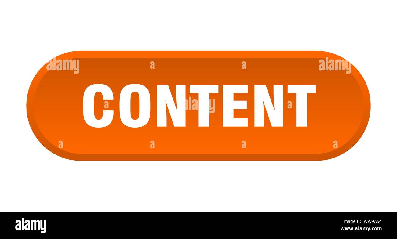 content button. content rounded orange sign. content Stock Vector Image ...