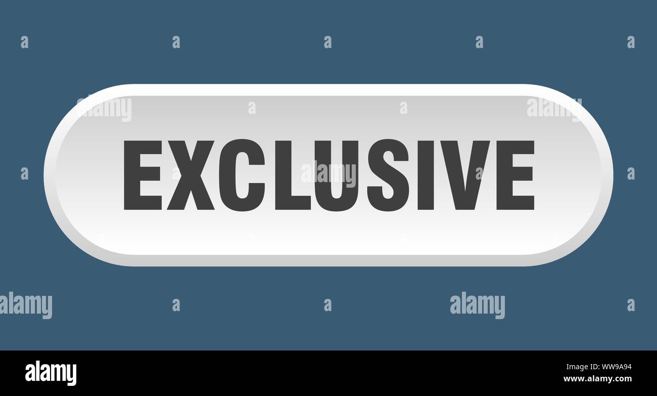 exclusive button. exclusive rounded white sign. exclusive Stock Vector ...