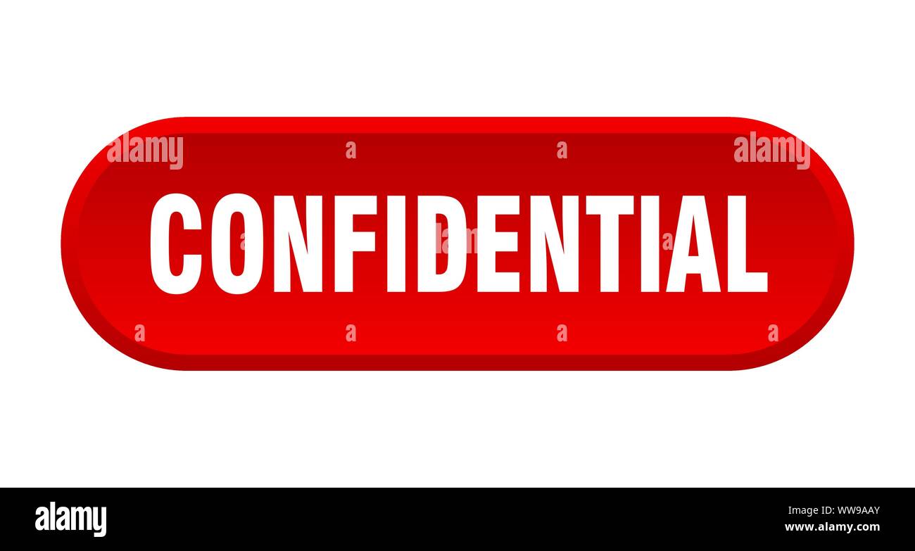 confidential button. confidential rounded red sign. confidential Stock ...