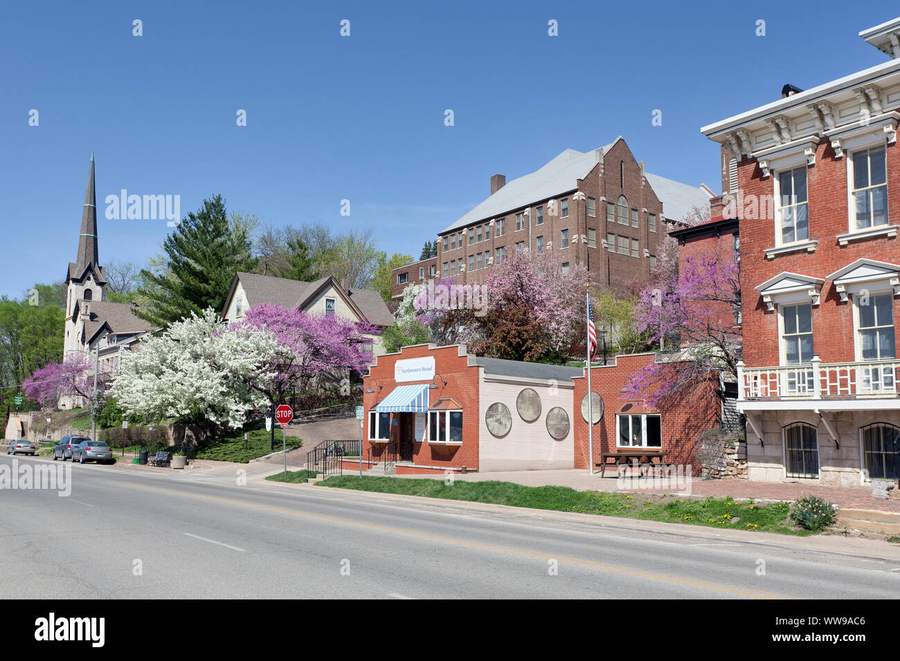 Historic Snake Alley; crookedest street in the world, in Burlington ...