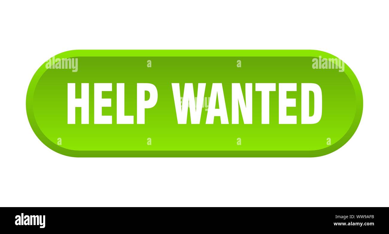 help wanted button. help wanted rounded green sign. help wanted Stock ...