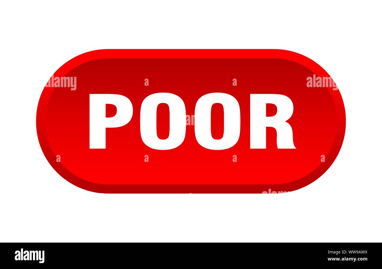 poor button. poor rounded red sign. poor Stock Vector Image & Art - Alamy