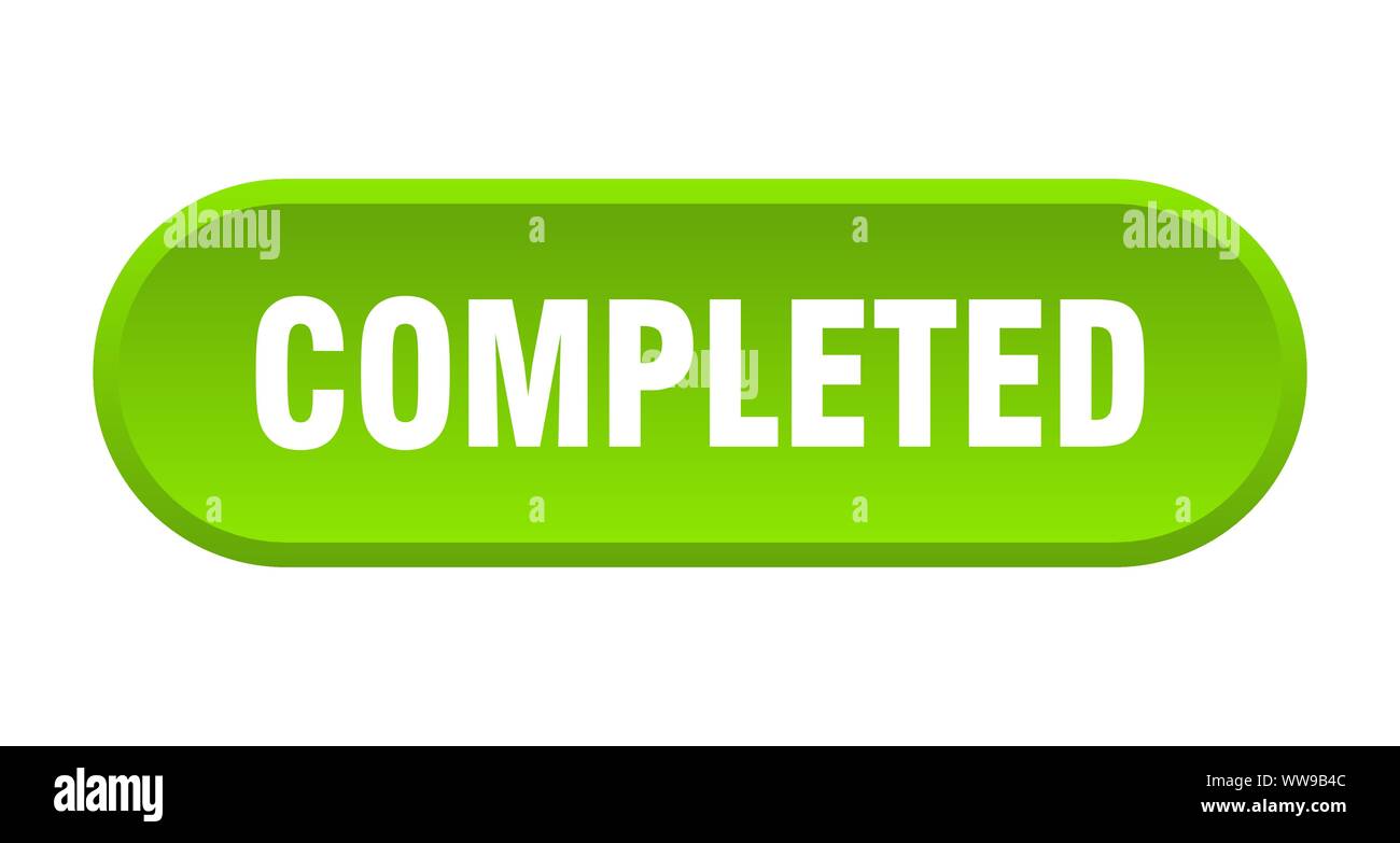 completed button. completed rounded green sign. completed Stock Vector ...