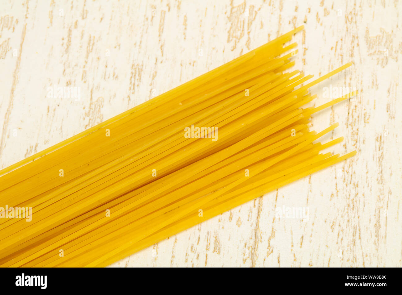 Dry raw spaghetti ready for bowling Stock Photo - Alamy
