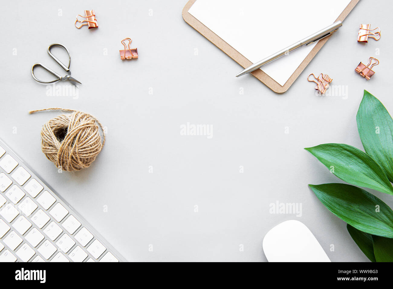 Office Desk Working Space Flat Lay Top View Mockup Photo Of Working Space With Keyboard And
