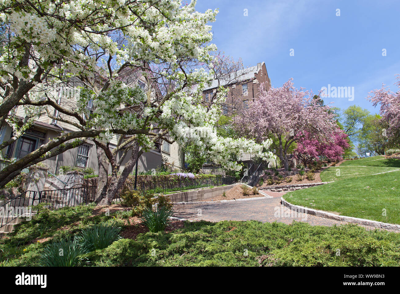 Historic Snake Alley; crookedest street in the world, in Burlington ...