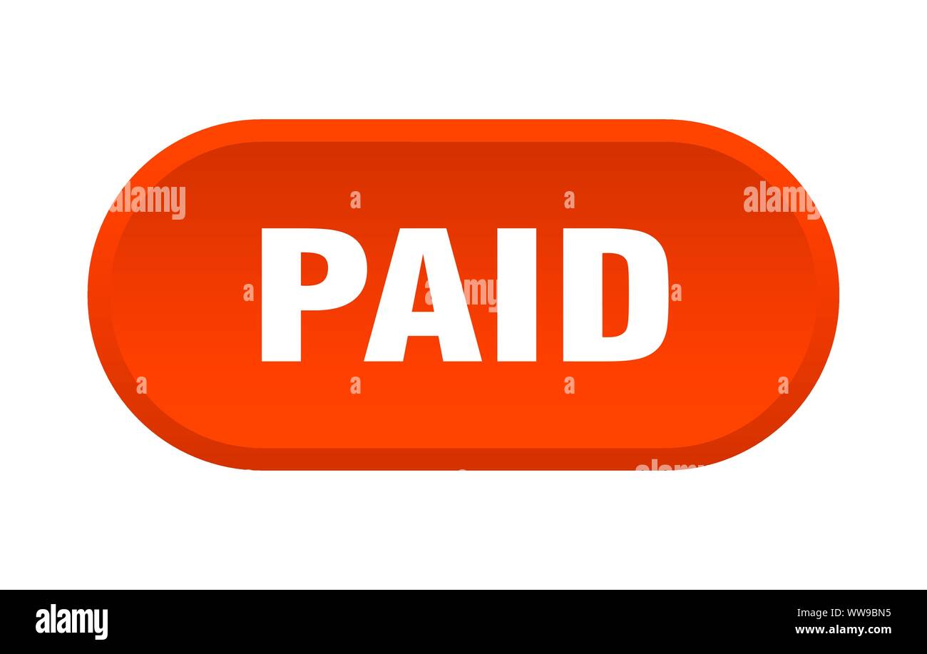 paid button. paid rounded orange sign. paid Stock Vector Image & Art ...