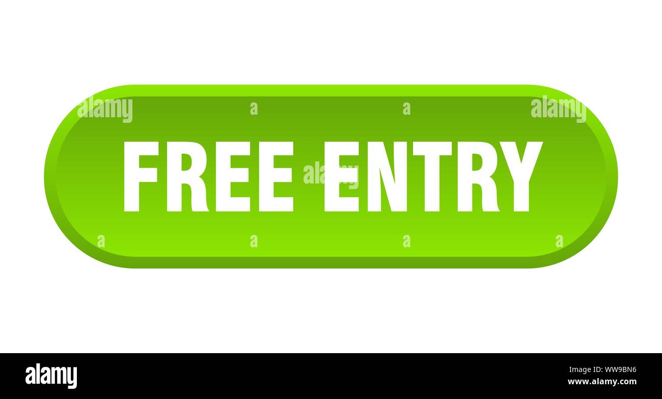 free entry button. free entry rounded green sign. free entry Stock ...
