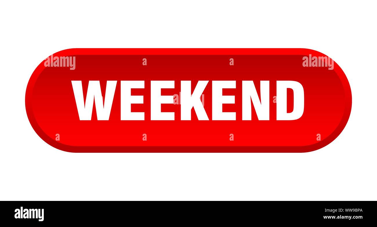 weekend button. weekend rounded red sign. weekend Stock Vector Image ...