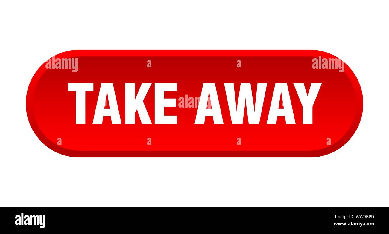 take away button. take away rounded red sign. take away Stock Vector ...