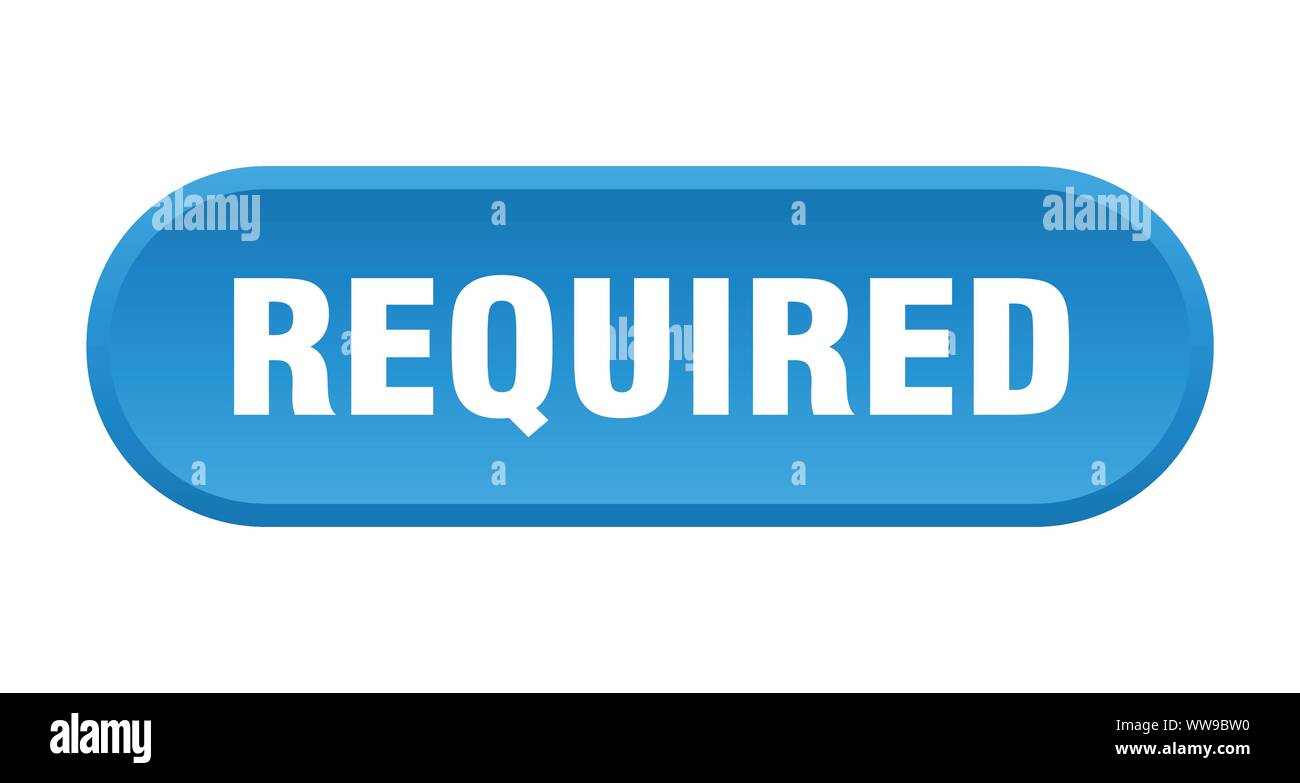 required button. required rounded blue sign. required Stock Vector ...