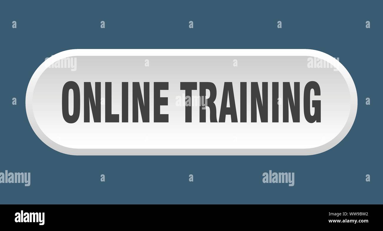 online training button. online training rounded white sign. online ...