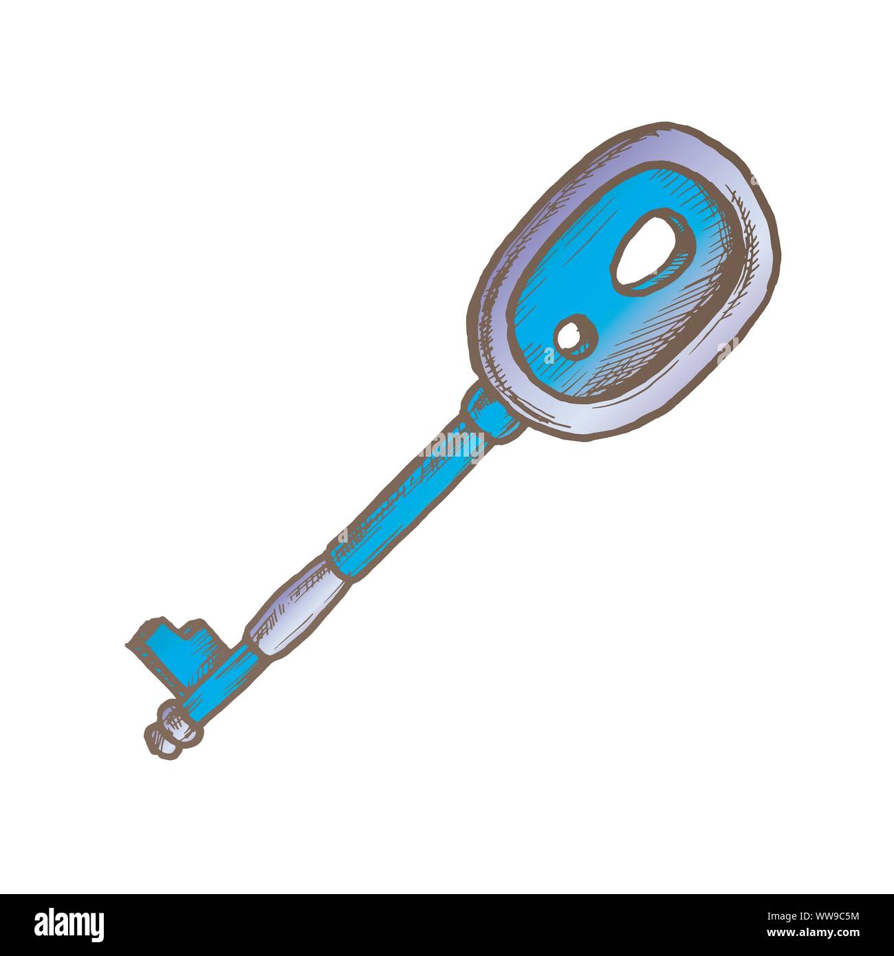 Antique Key Filigree Medieval Color Vector Stock Vector Image & Art - Alamy