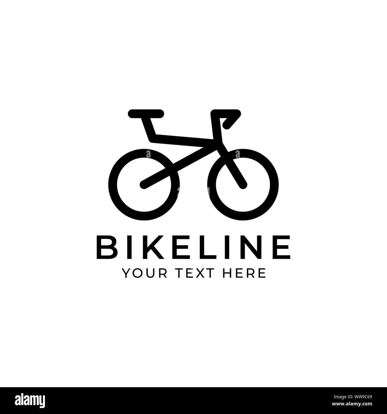 Bicycle line graphic design template vector isolated Stock Vector Image ...