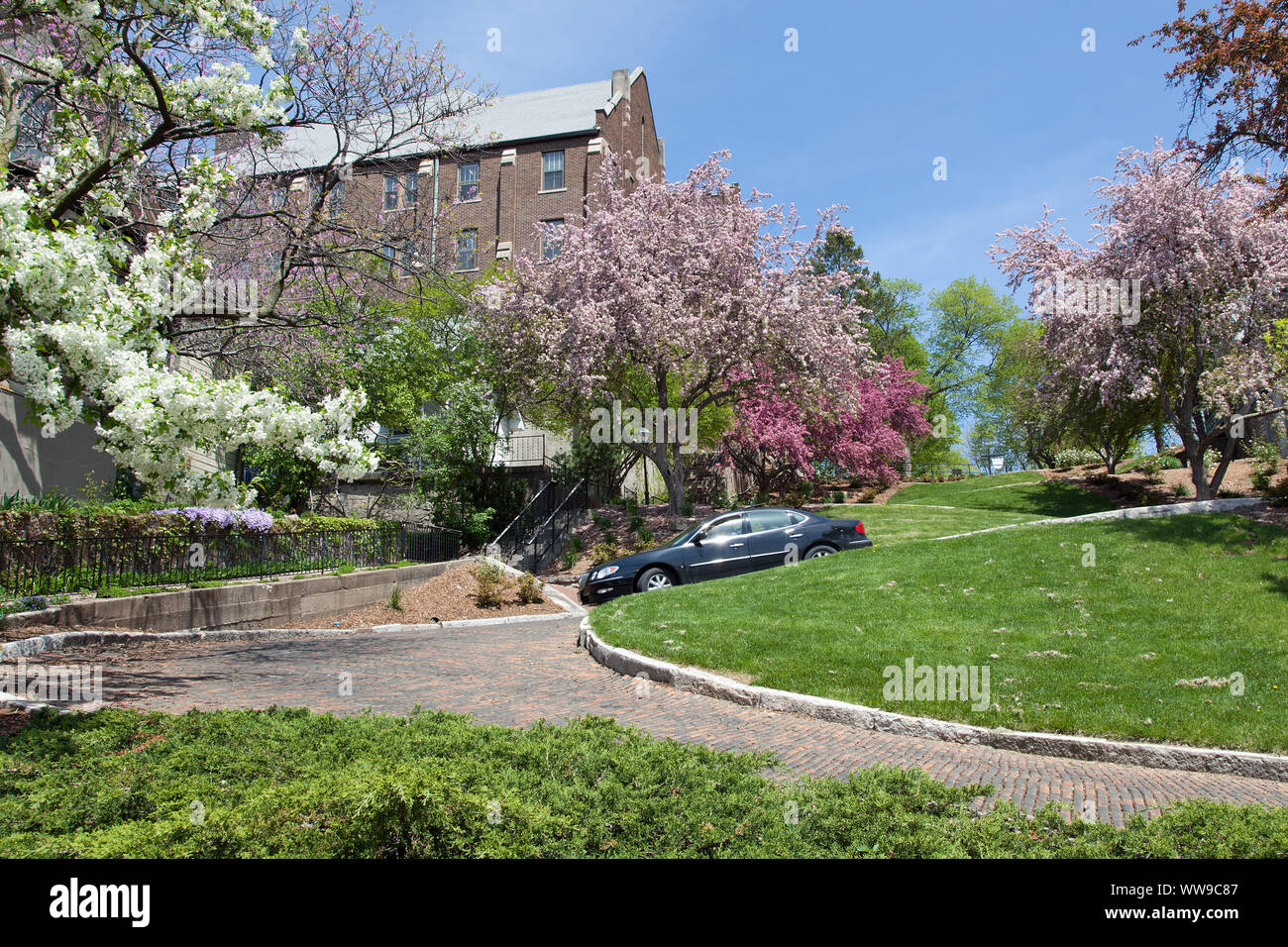 Historic Snake Alley; crookedest street in the world, in Burlington ...