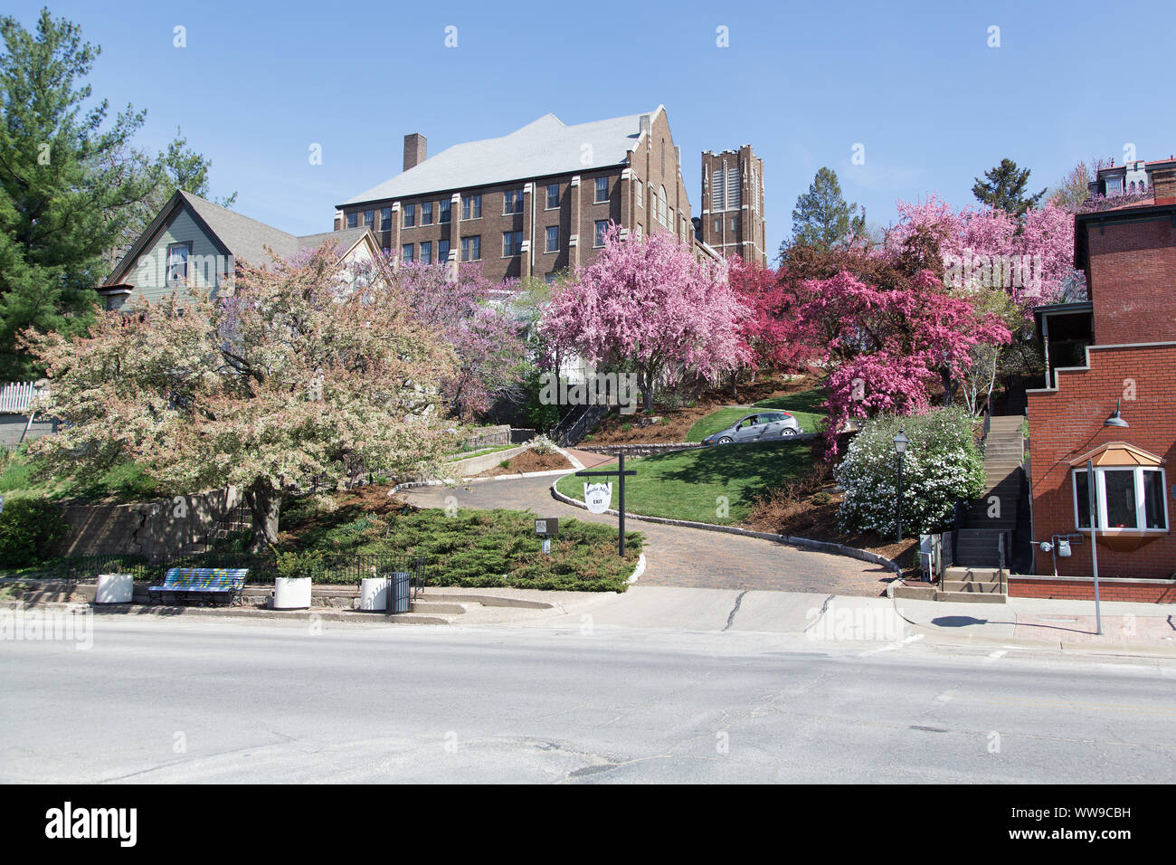 Historic Snake Alley; crookedest street in the world, in Burlington ...