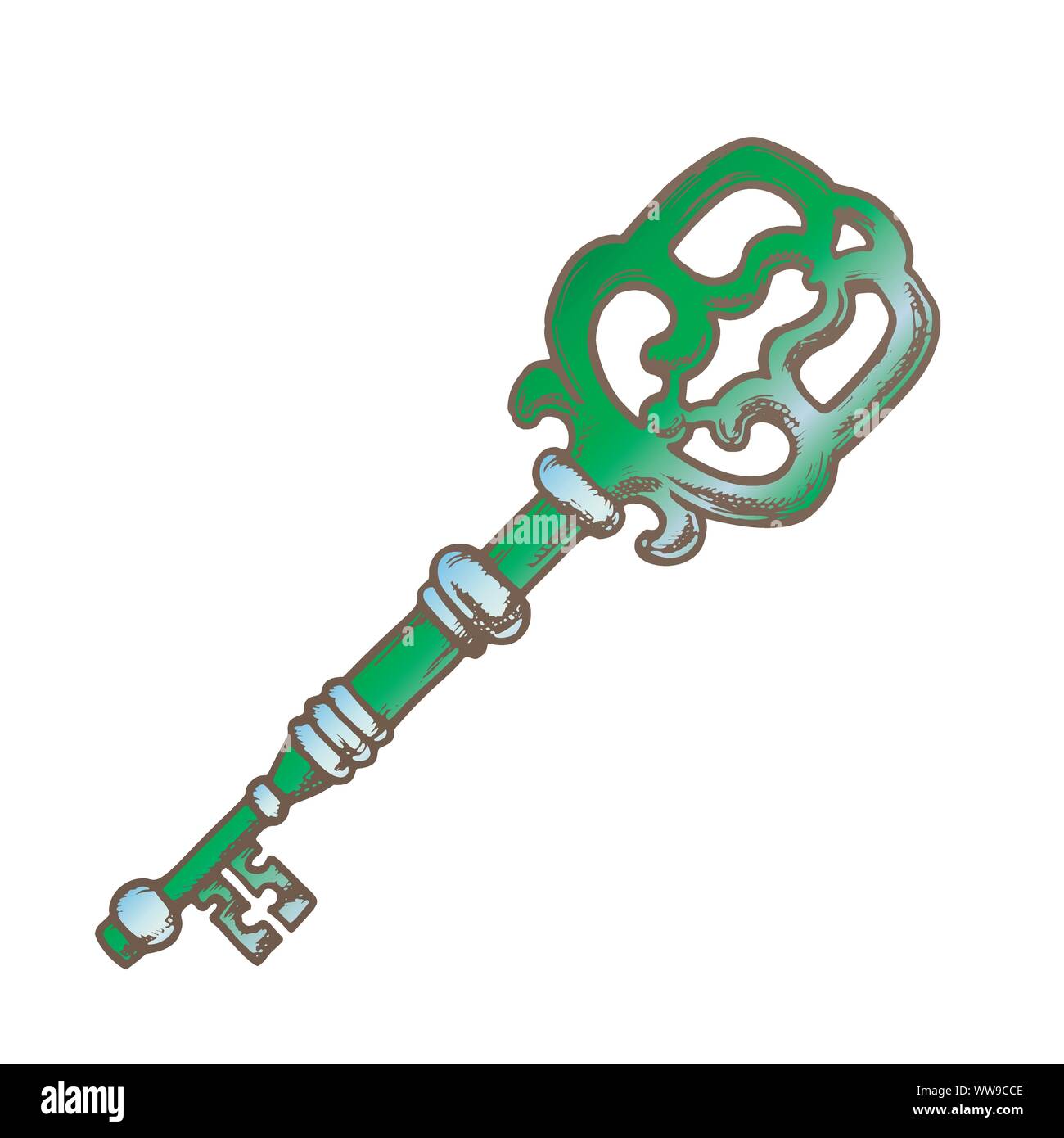 Key Antique Decorative Design Color Vector Stock Vector Image & Art - Alamy