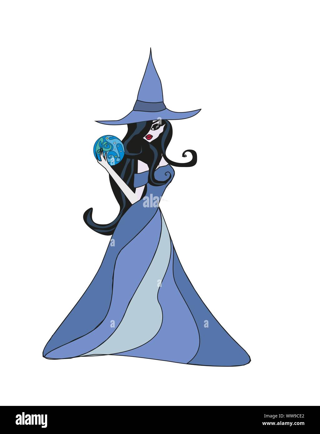 Cartoon illustration beautiful witch fairy Cut Out Stock Images ...