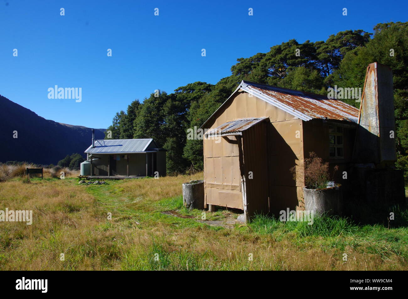 Aparima hut. Te Araroa Trail. Southland. South Island. New Zealand ...