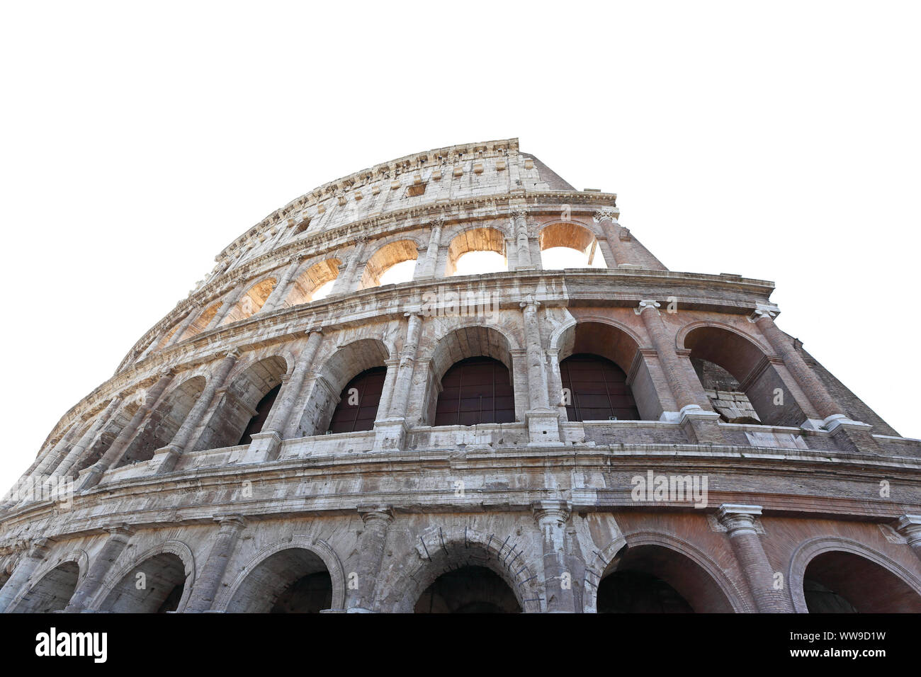 The Colloseum in Rome on a white background, Italy Stock Photo - Alamy