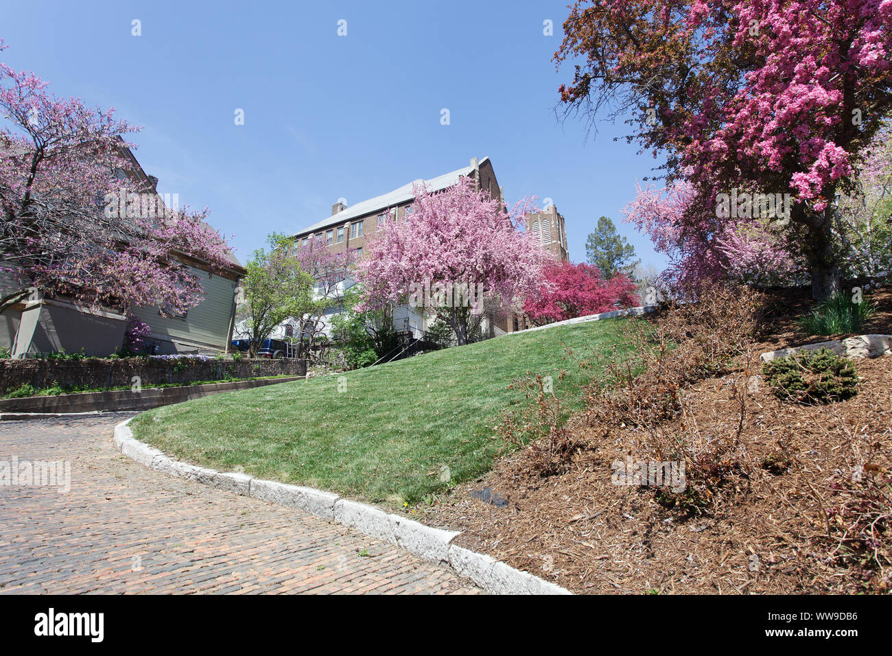 Historic Snake Alley; crookedest street in the world, in Burlington ...