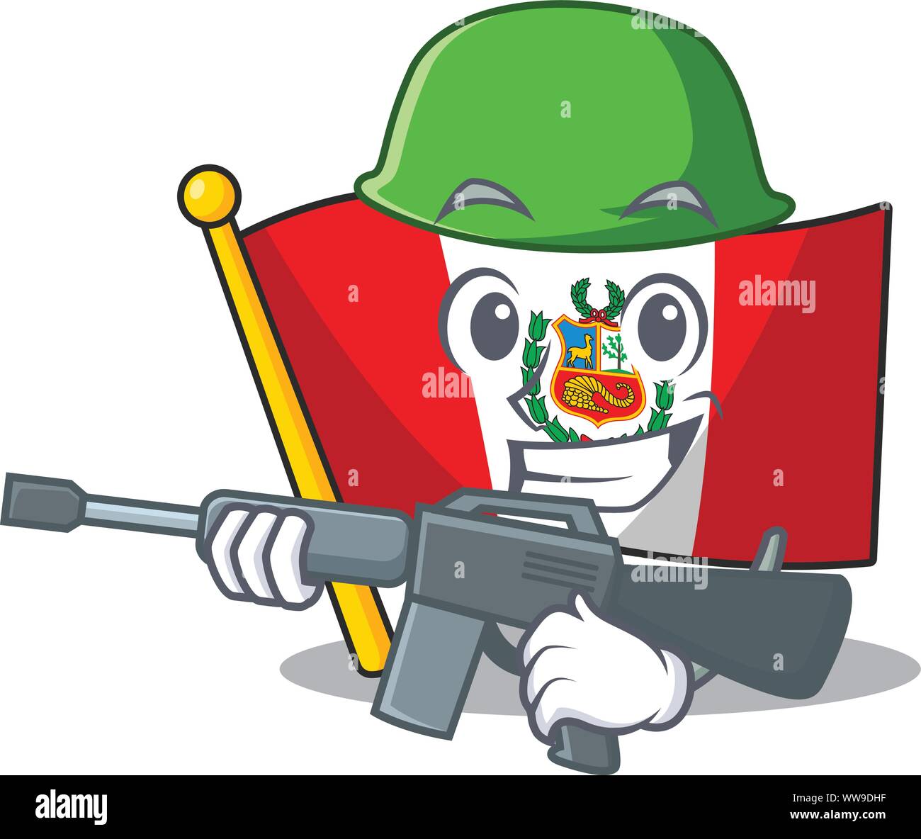 Peru flag gun Stock Vector Images - Alamy