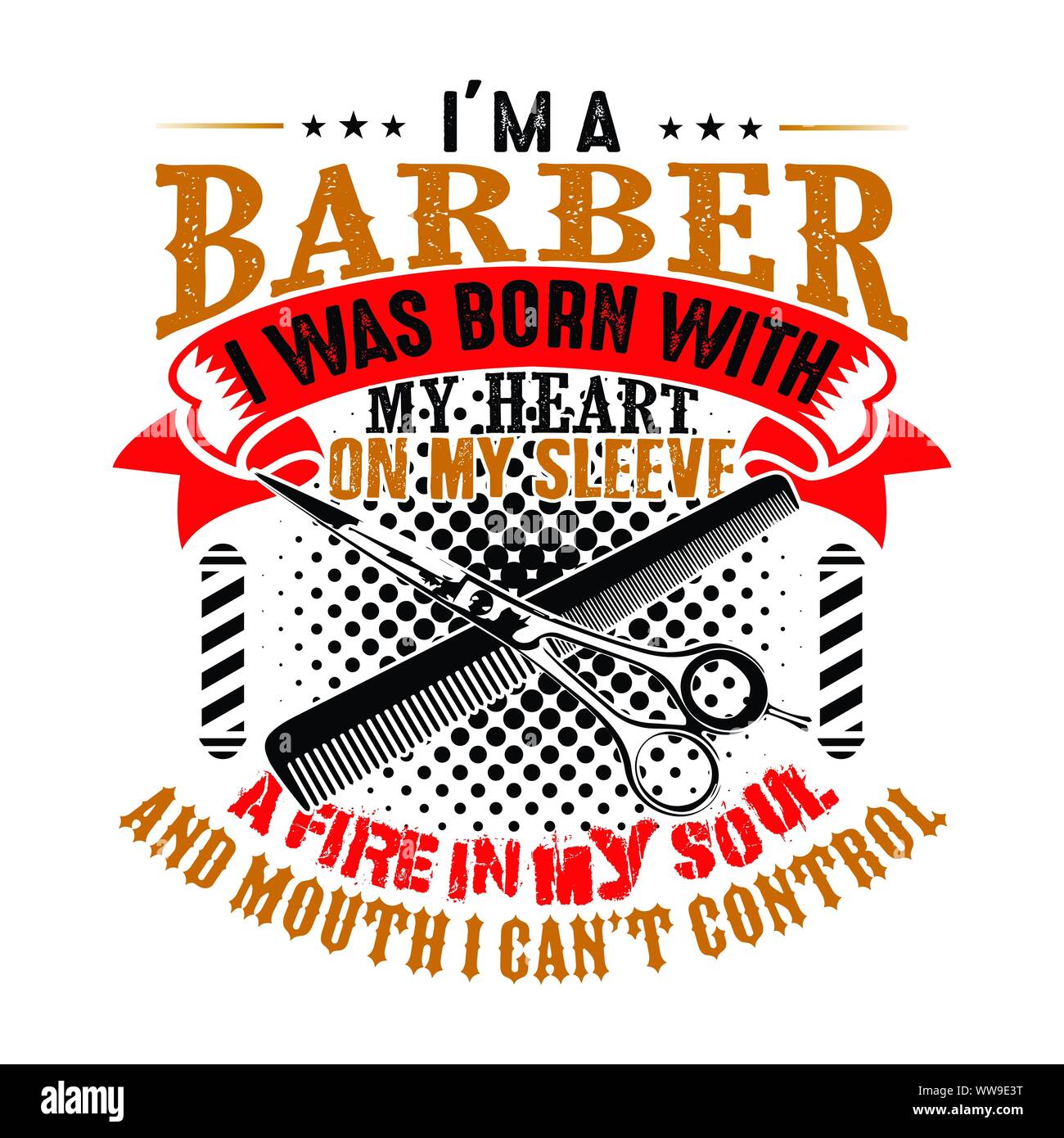 Barber design Cut Out Stock Images & Pictures - Alamy