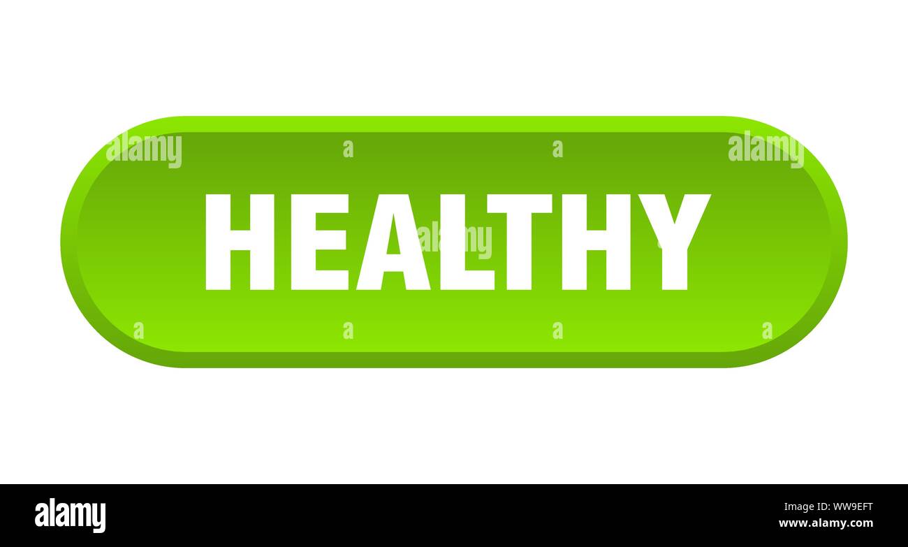 healthy button. healthy rounded green sign. healthy Stock Vector Image ...