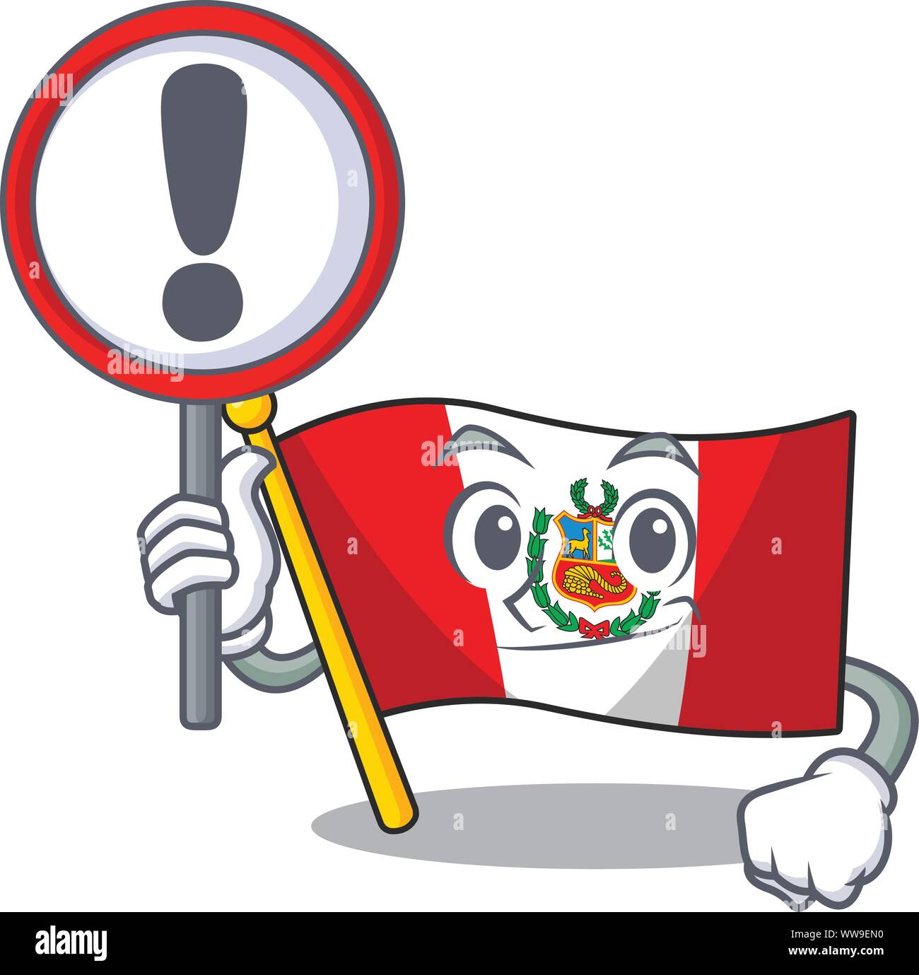 Peruvian flag waving Stock Vector Images - Alamy