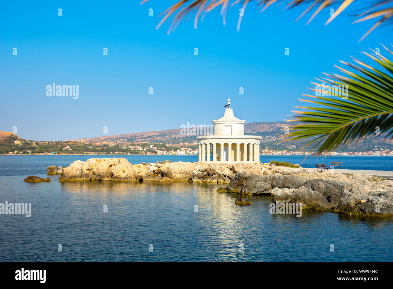 Stunning view of the Lighthouse of Saint Theodore in Kefalonia island ...