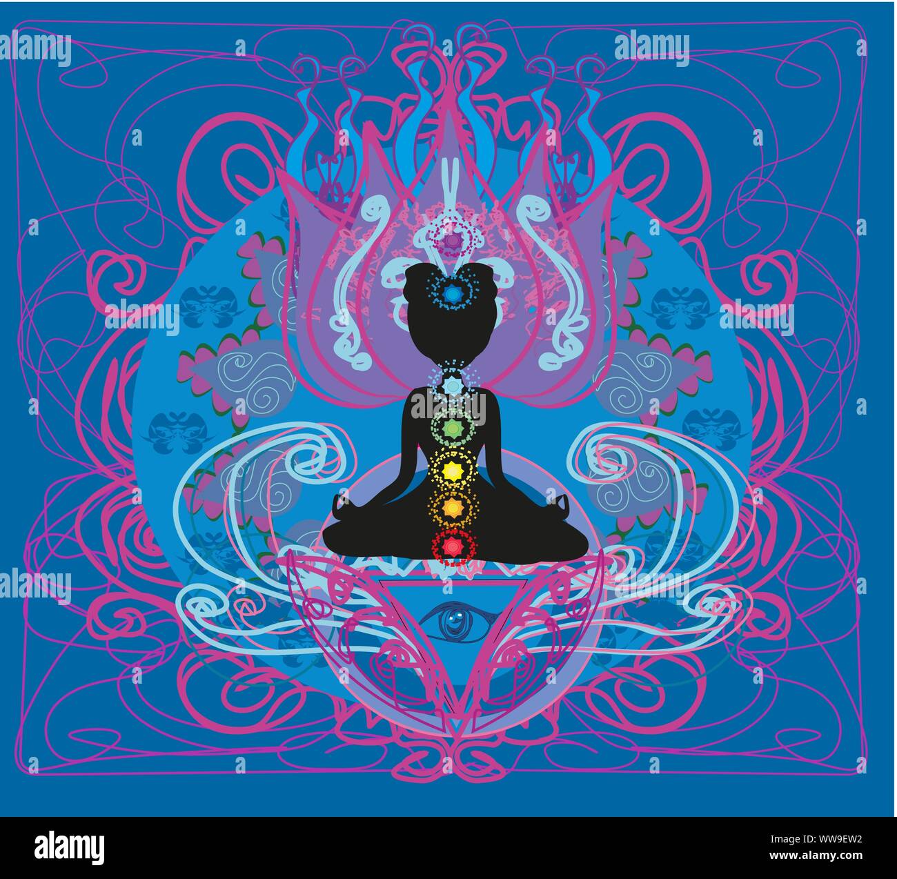 Third eye chakra vector vectors hi-res stock photography and images - Alamy