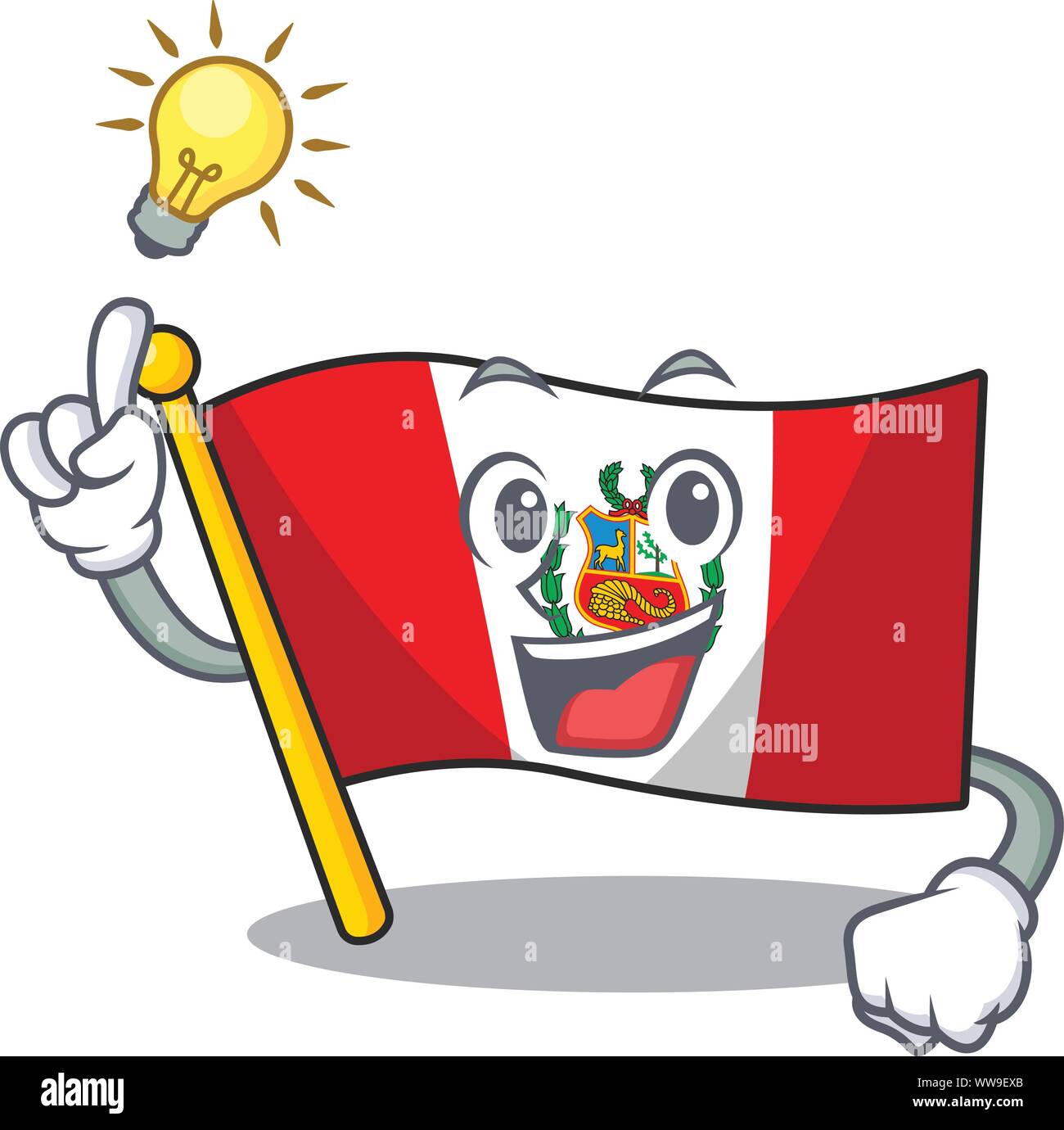 Have an idea peru flag stored in character drawer Stock Vector Image ...