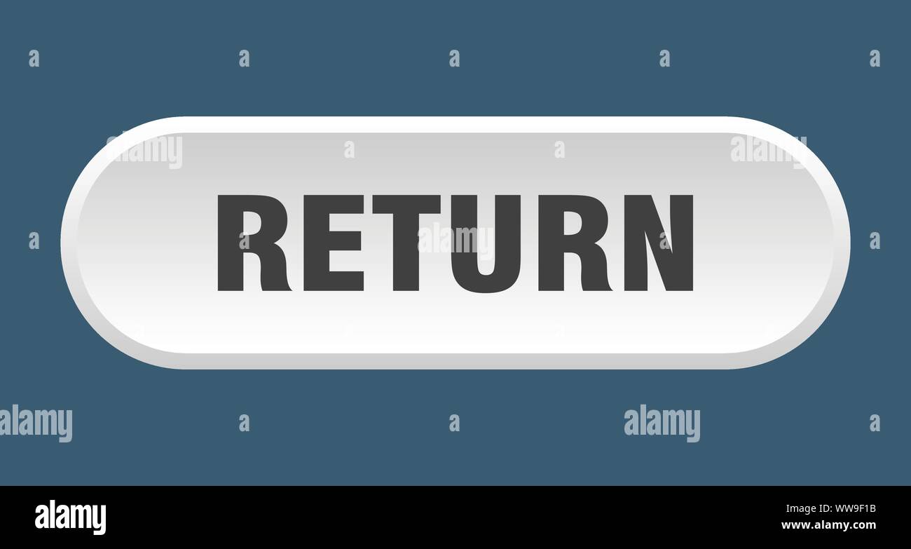 return button. return rounded white sign. return Stock Vector Image ...
