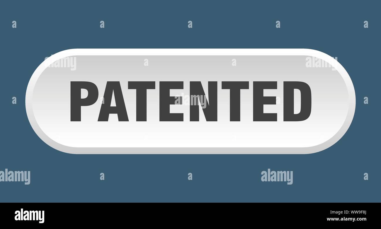 patented button. patented rounded white sign. patented Stock Vector ...