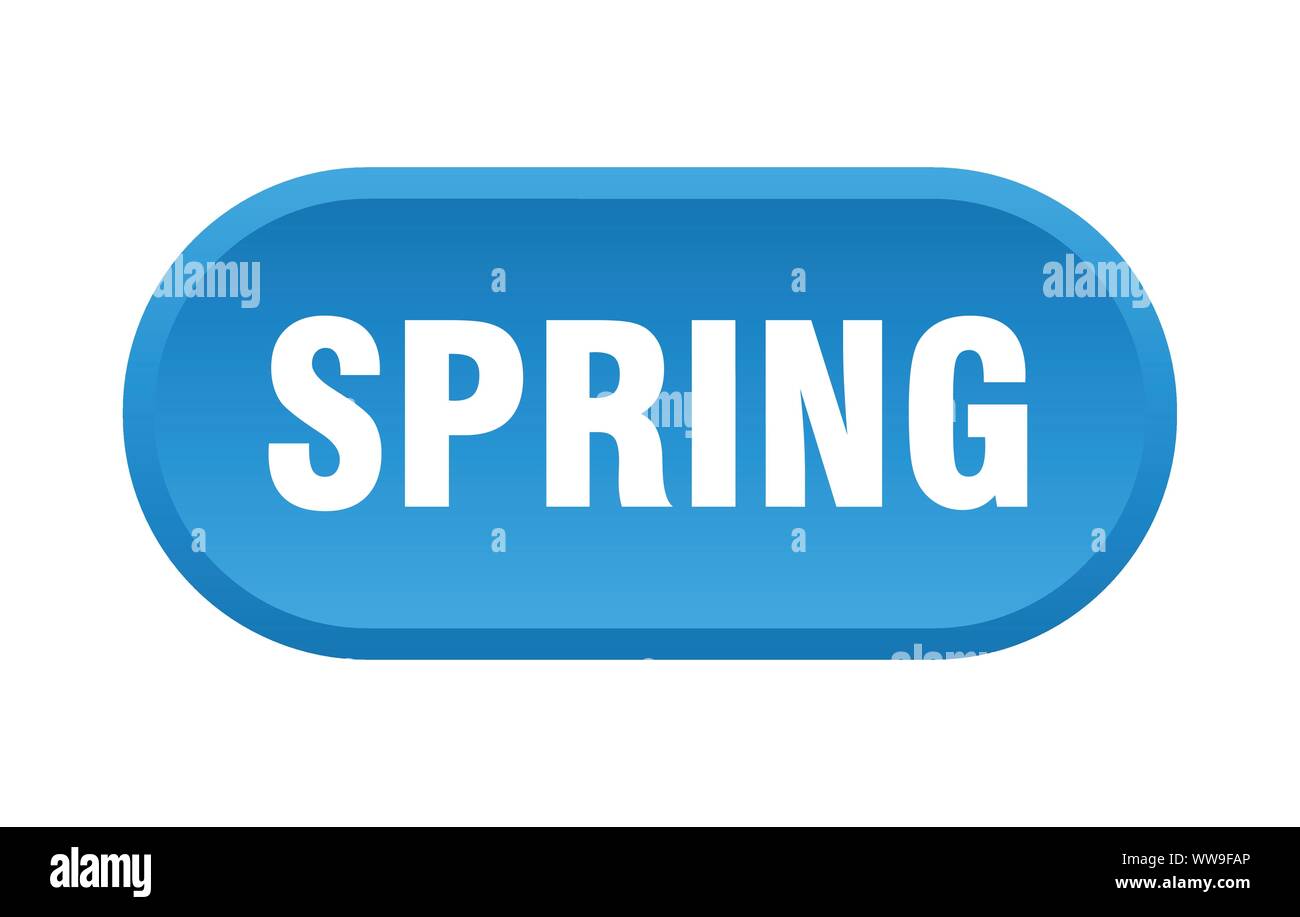 spring button. spring rounded blue sign. spring Stock Vector Image ...