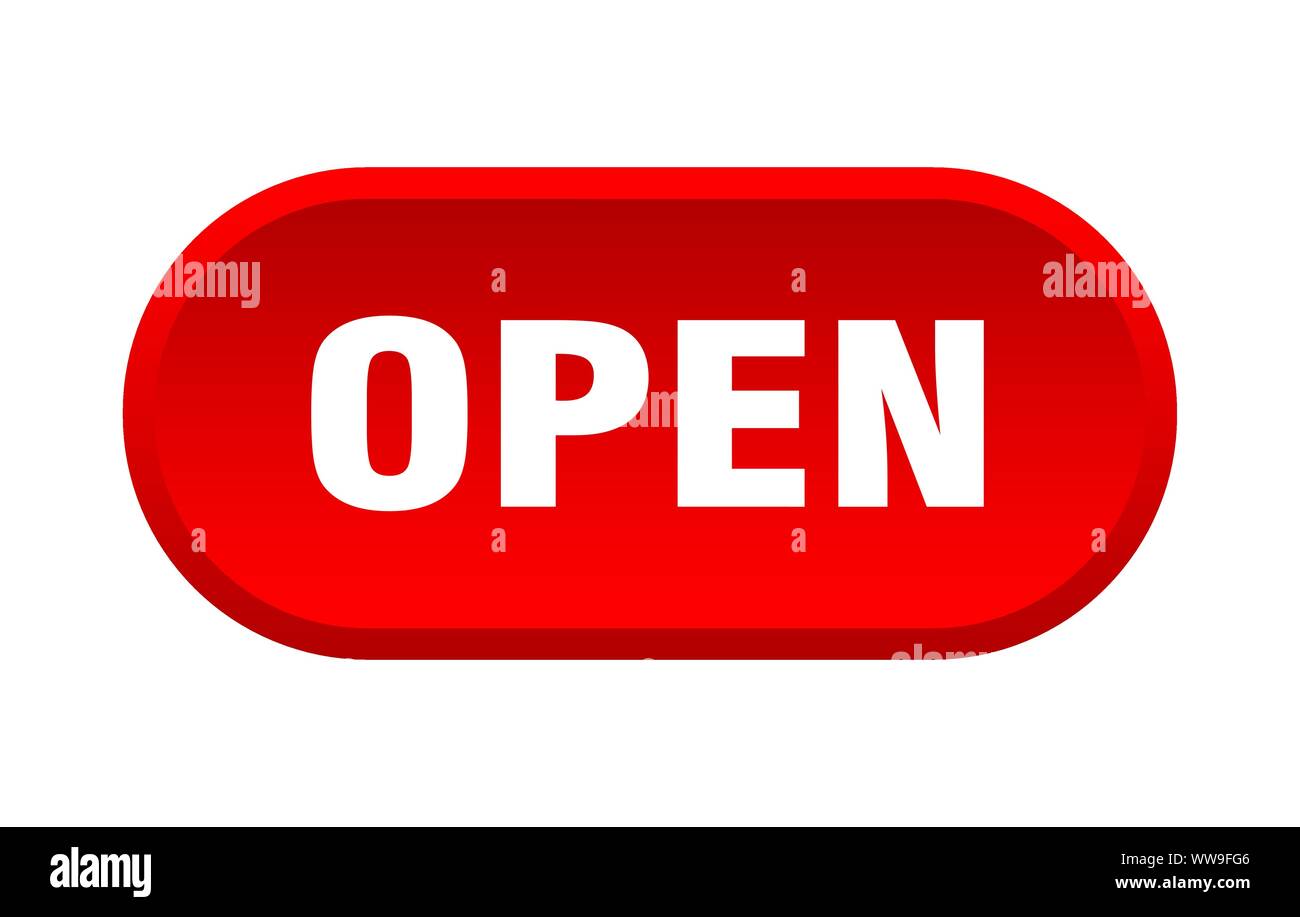 open button. open rounded red sign. open Stock Vector Image & Art - Alamy