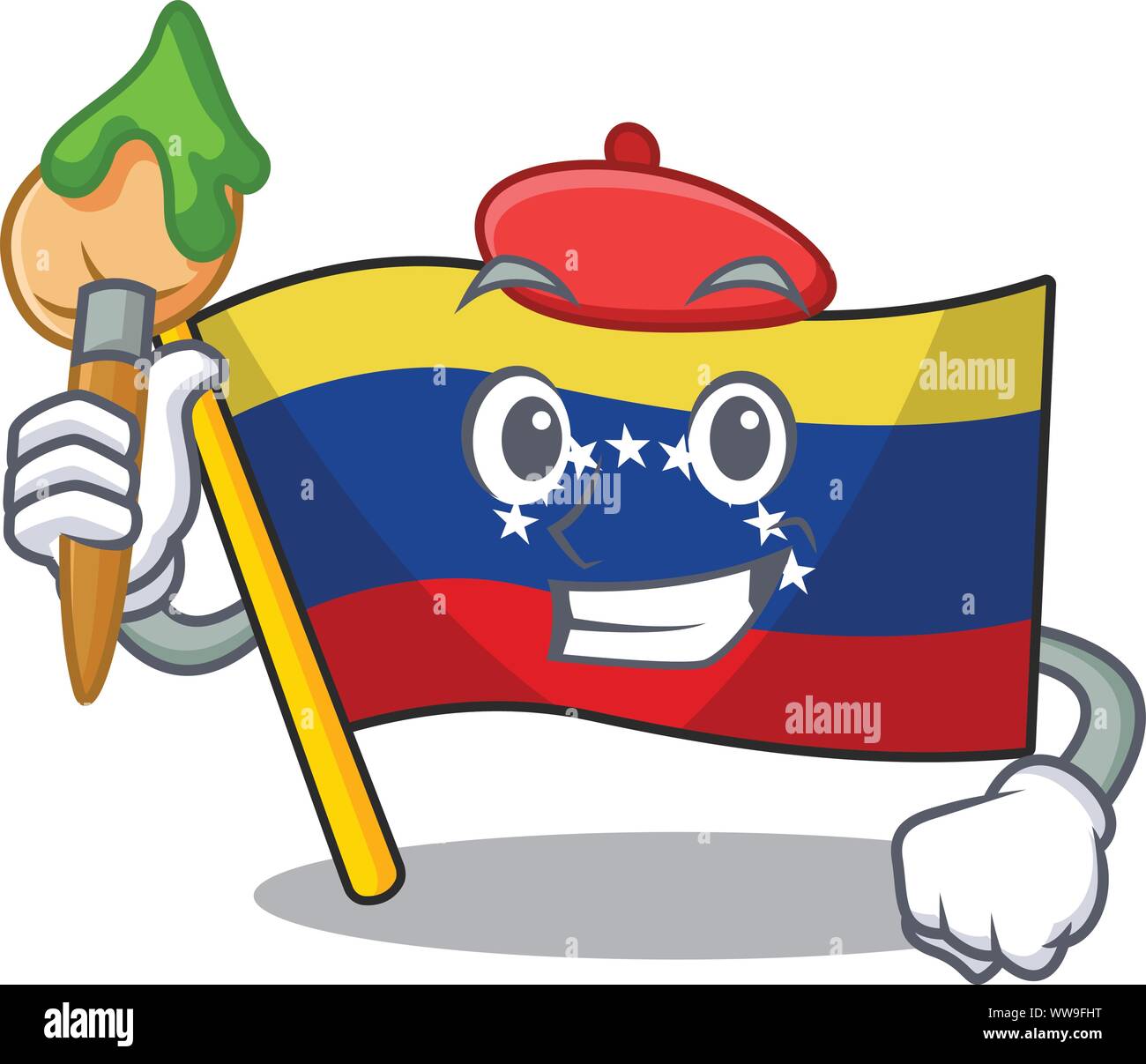 Artist flag venezuela with the cartoon shape Stock Vector Image & Art ...