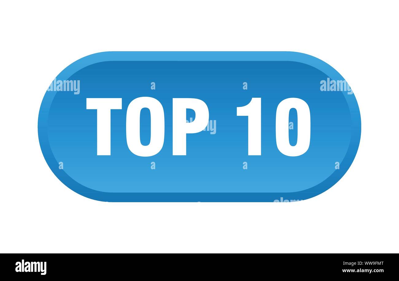 top 10 button. top 10 rounded blue sign. top 10 Stock Vector Image ...