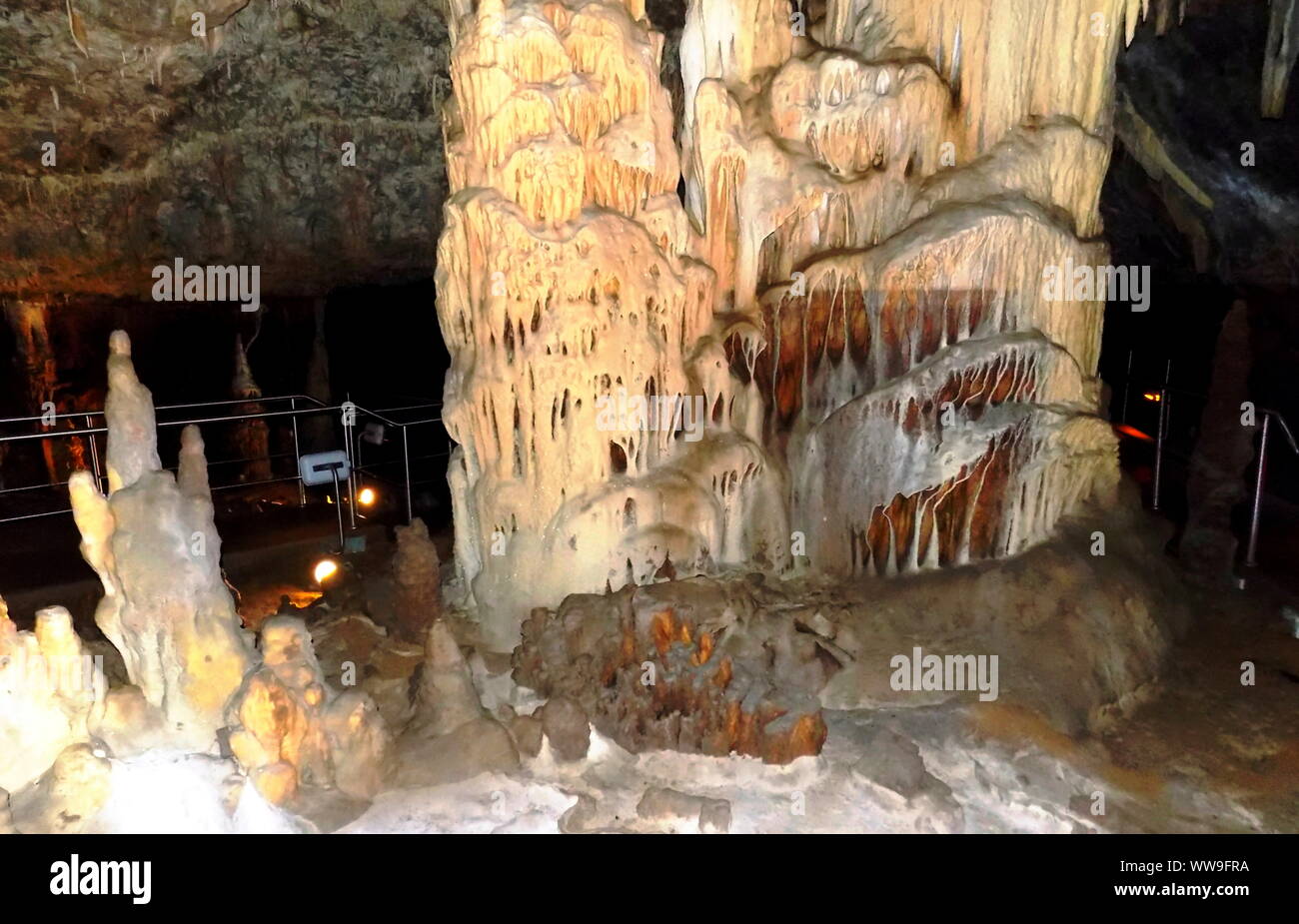 cave, underground, stalagmites, stalactites, Kapsia, Mantinia, Greece ...