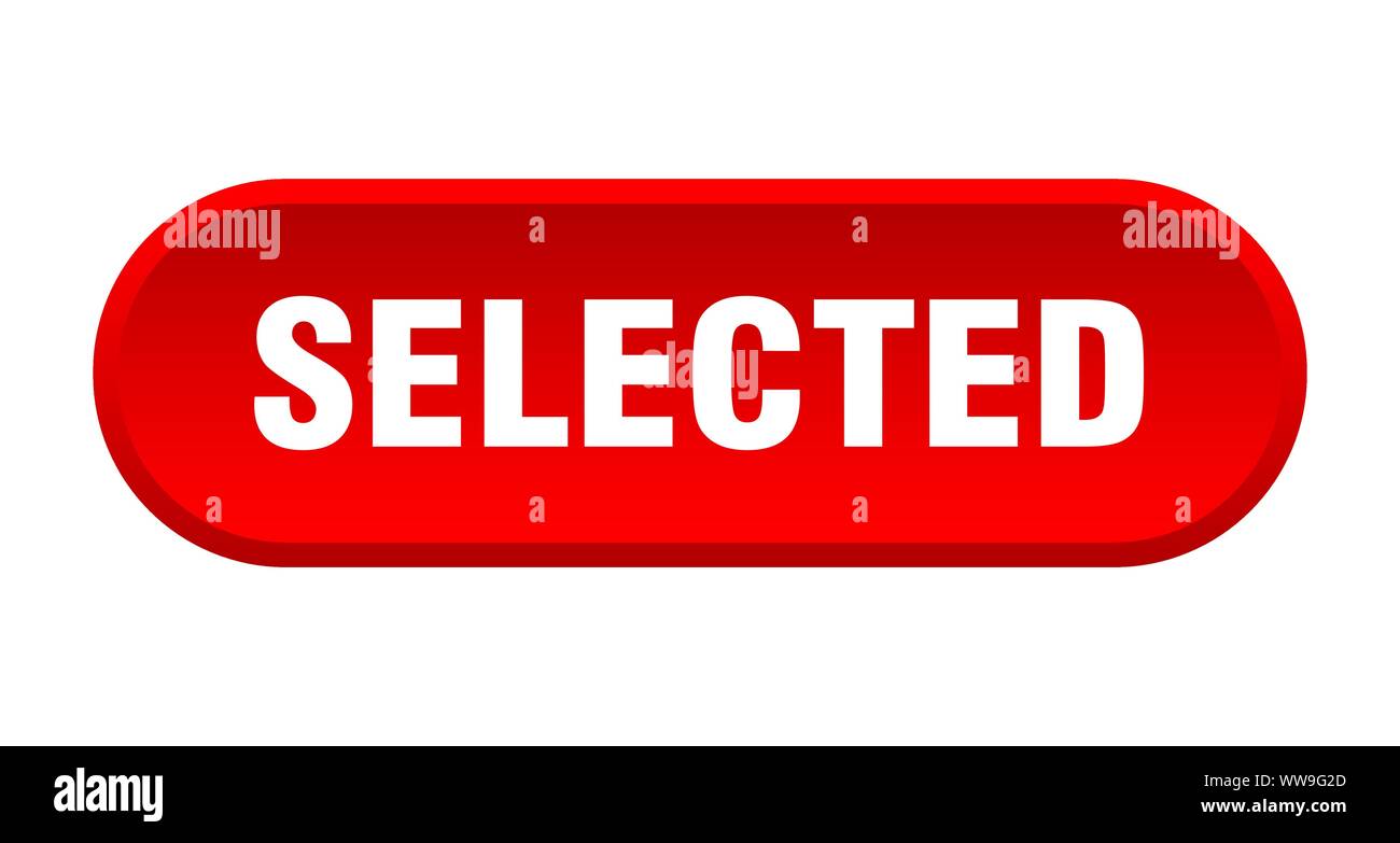 selected button. selected rounded red sign. selected Stock Vector Image ...