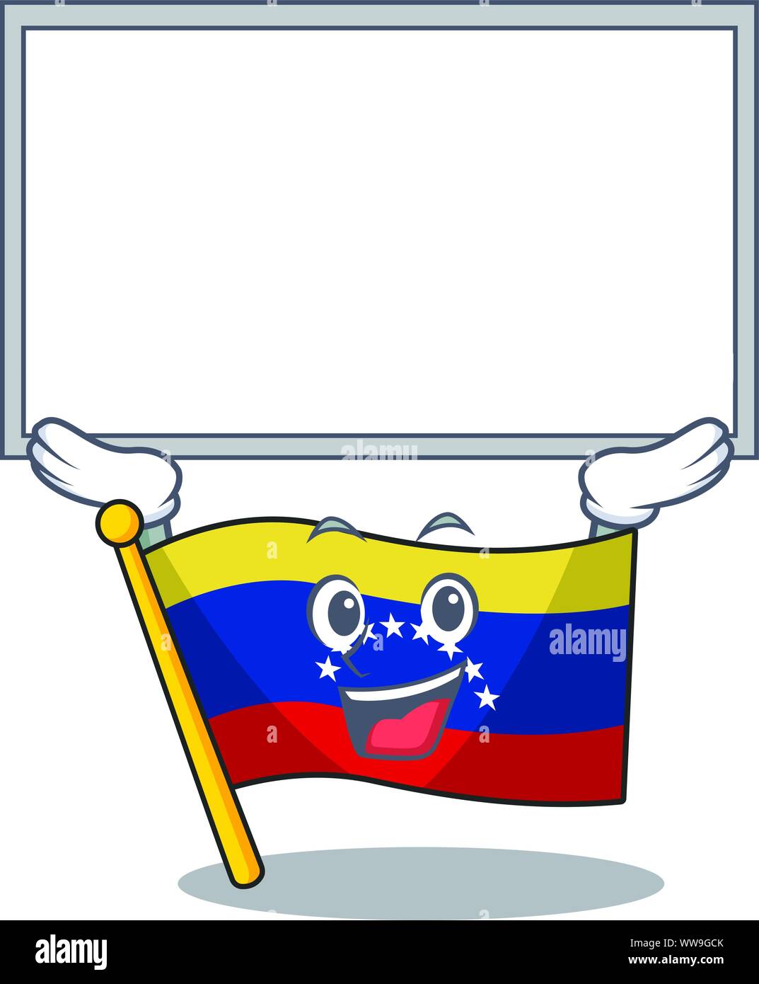 Up board flag venezuela with the cartoon shape Stock Vector Image & Art ...