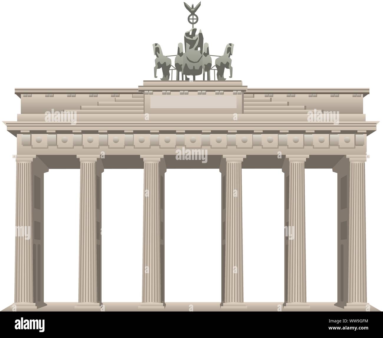 brandenburg gate in Berlin Stock Vector Image & Art - Alamy
