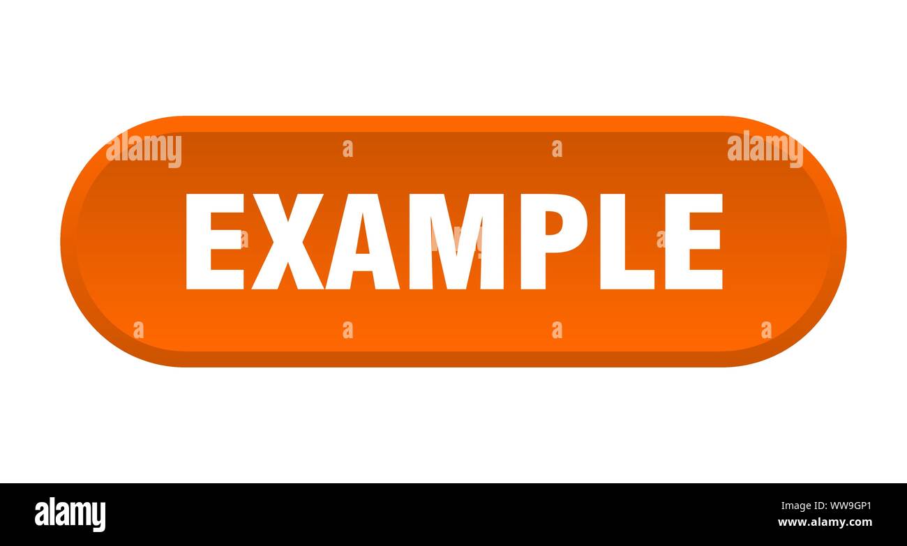 example button. example rounded orange sign. example Stock Vector Image ...