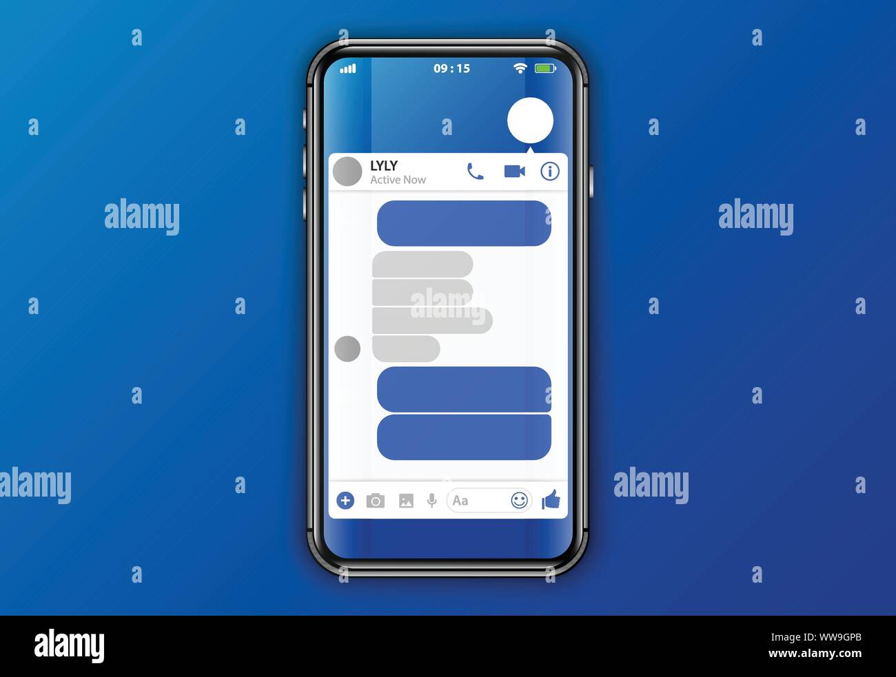 vector illustration chat message user interface Stock Vector Image ...