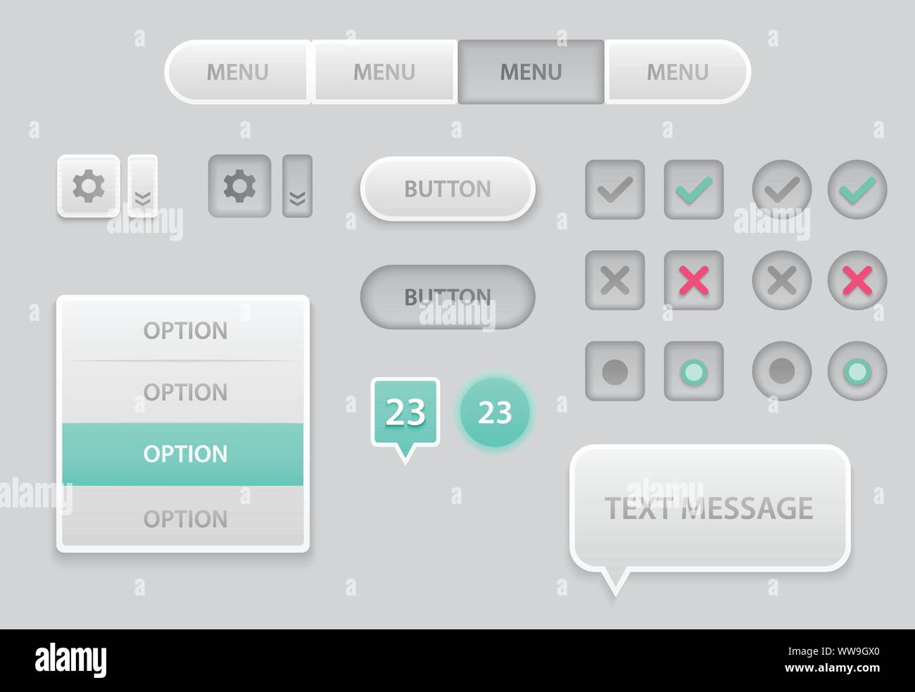 vector illustration web buttons set Stock Vector Image & Art - Alamy