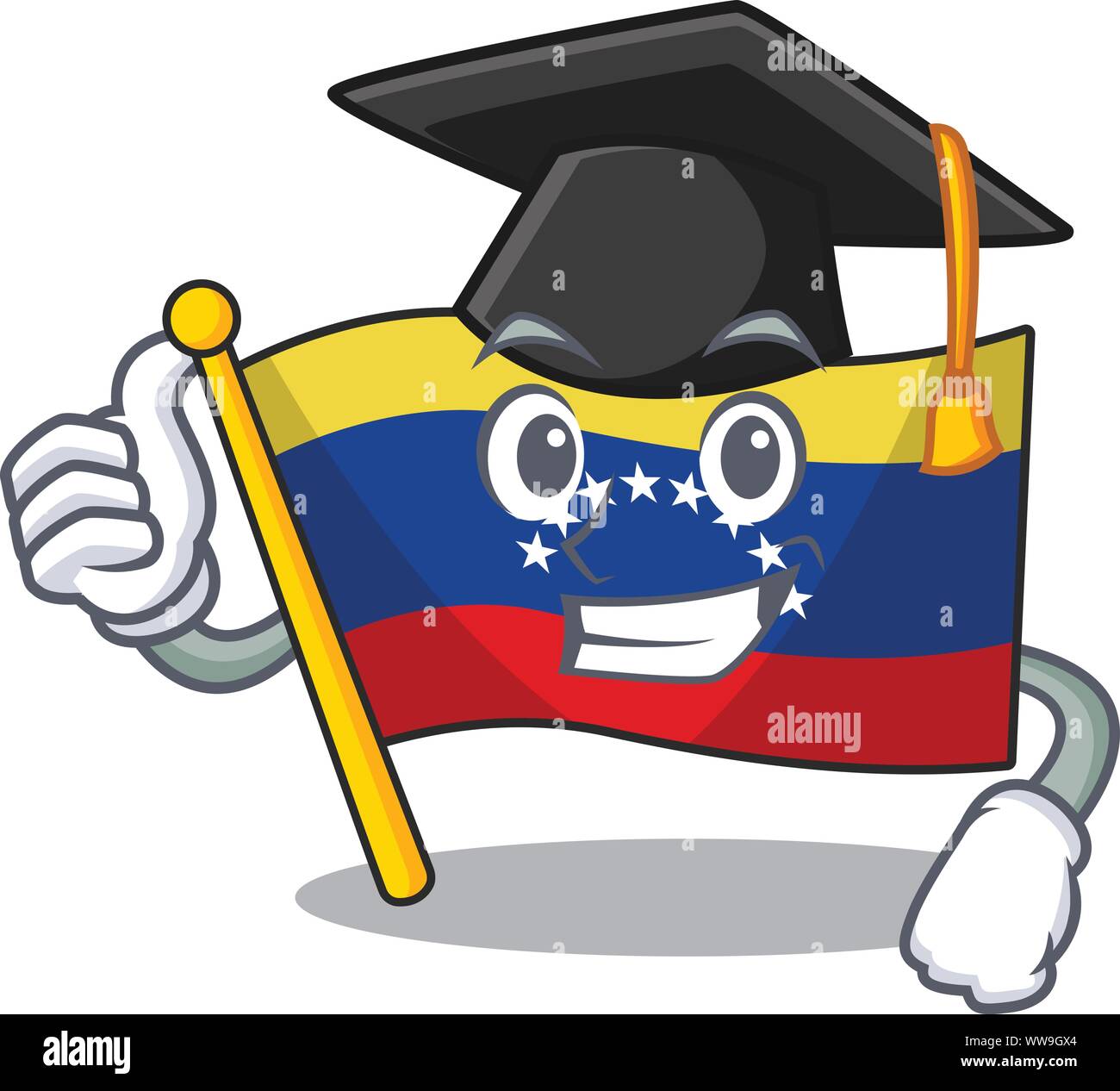 Graduation venezuela flag in the character cupboard Stock Vector Image ...