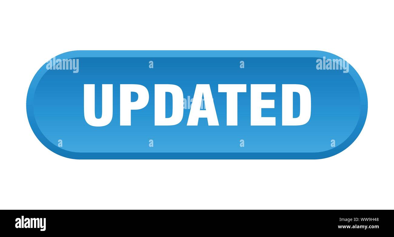 updated button. updated rounded blue sign. updated Stock Vector Image ...